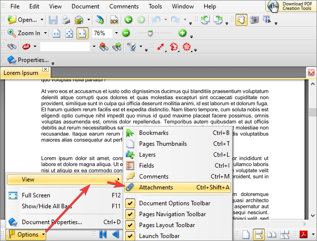 PDF-XChange Co Ltd :: Knowledge Base :: Why is the attachments pane hidden when I open PDF ...